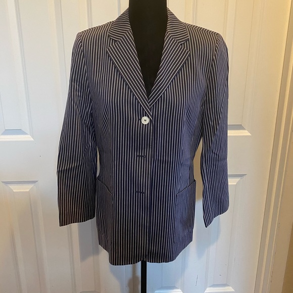 Basler | Jackets & Coats | Basler Navy And White Blazer | Poshmark